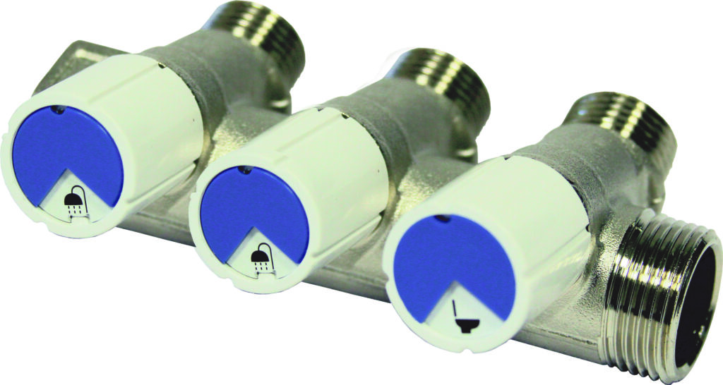 Sanitair verdeler - afsluitbaar 3 groepen | Universeel en Kiwa ...